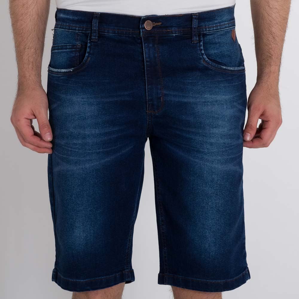 Bermuda Jeans Tradicional Five Marc Alain Azul