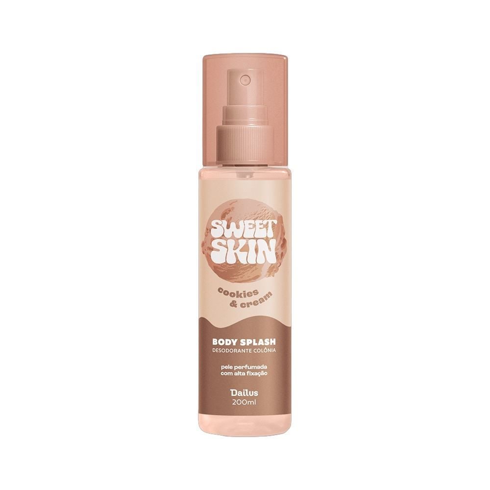Body Splash Dailus Sweet Skin 200Ml - Cookies e Cream
