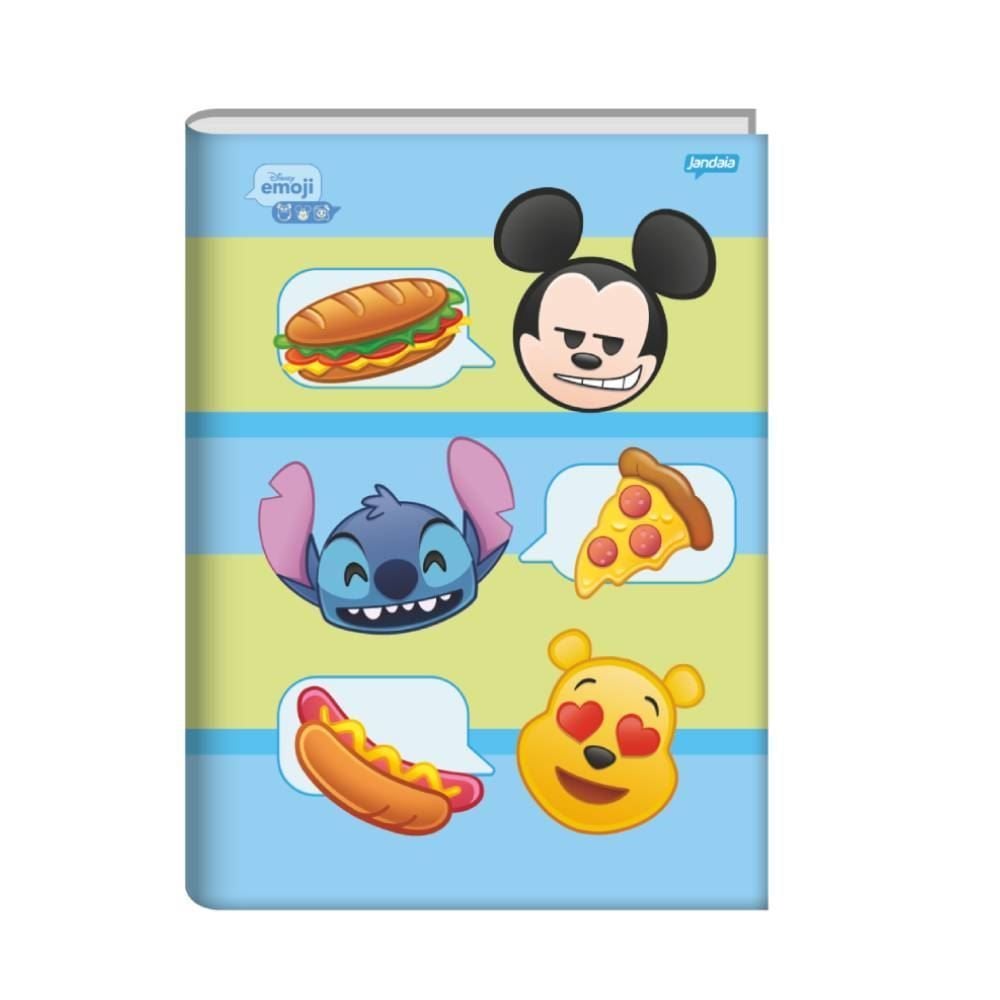 Caderno Brochura Universitário Disney Emoji 80 Folhas Jandaia - Sortido