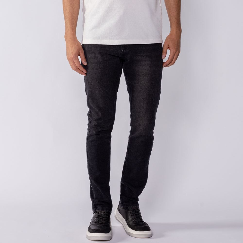 Calça Jeans Masculina Black Skinny Thing Preto Estonado