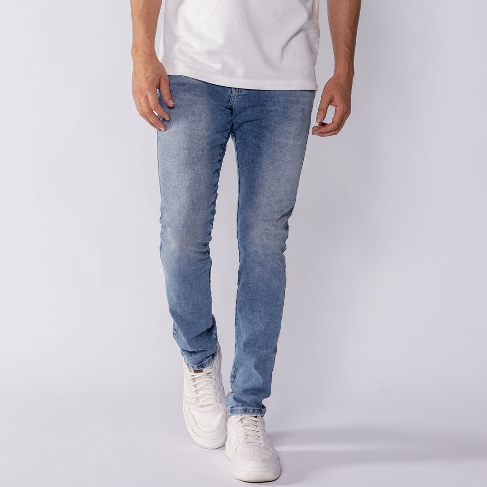 Calça Jeans Masculina Skinny Thing Azul Medio