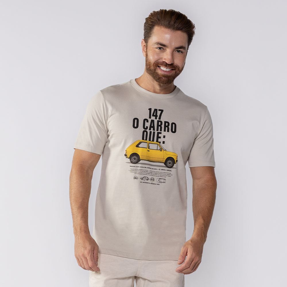 Camiseta Masculina Fiat 147 Marc Alain Bege