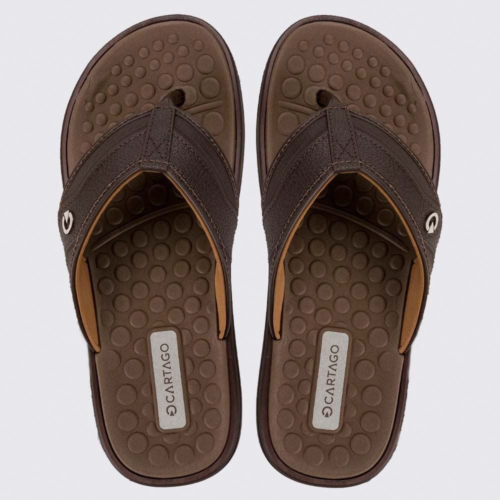 Chinelo Cartago Masculino Veneto Marrom/Marrom