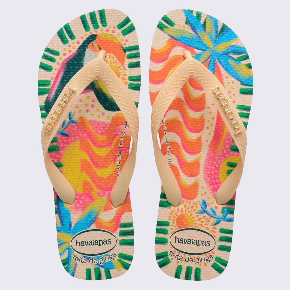 Chinelo Havaianas Top Feita De Ginga Bossa Buttercream