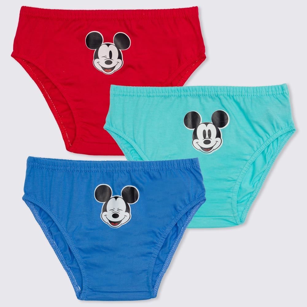 Kit Com 3 Cuecas 4 a 10 Anos Mickey 184 Disney Sortido