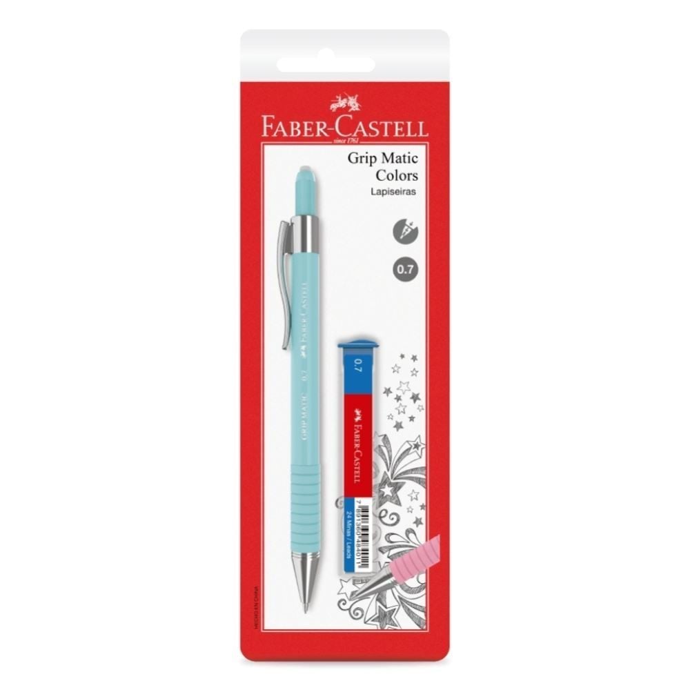 Lapiseira 0.7 Grip Matic Colors Faber-Castell - Sortido
