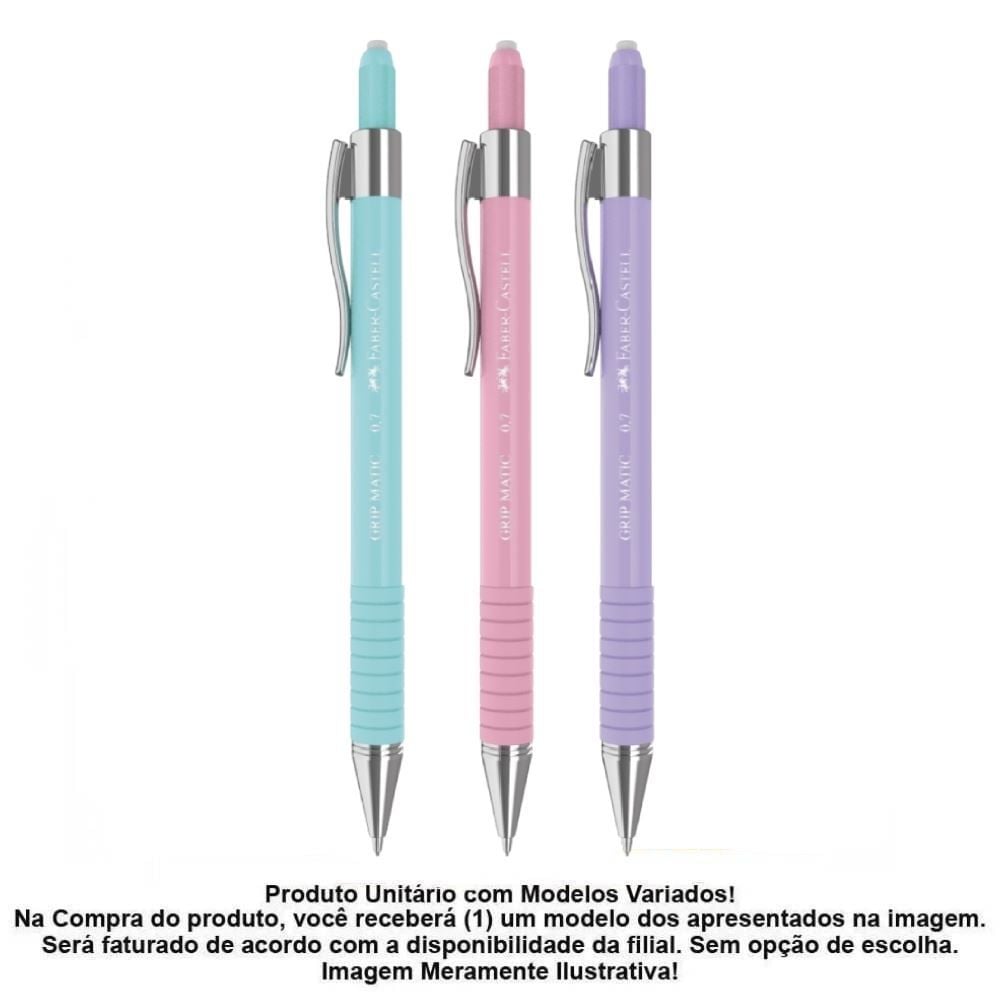 Lapiseira 0.7 Grip Matic Colors Faber-Castell - Sortido