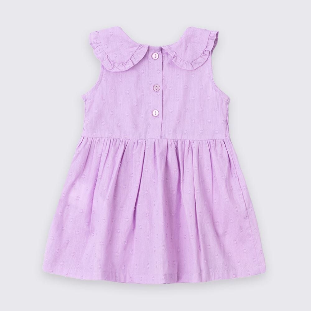 Vestido Bebê Menina De Algodão Yoyo Baby Lavanda