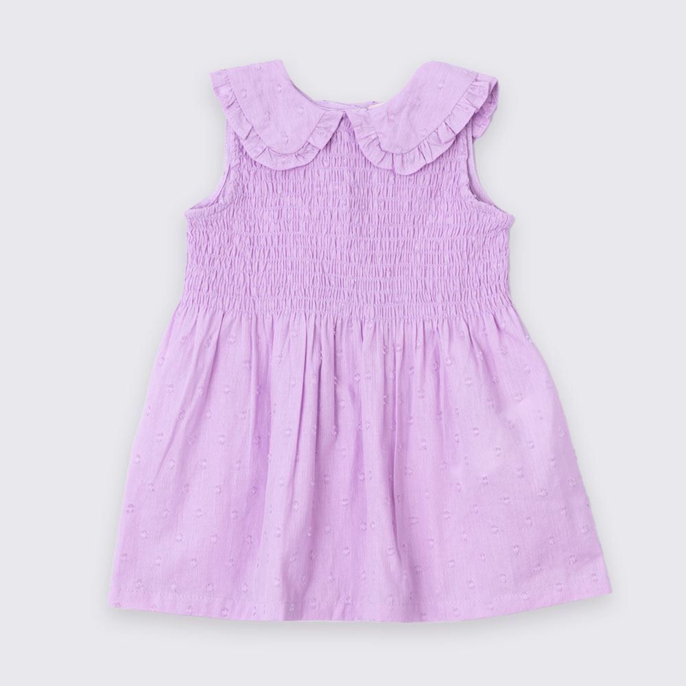 Vestido Bebê Menina De Algodão Yoyo Baby Lavanda