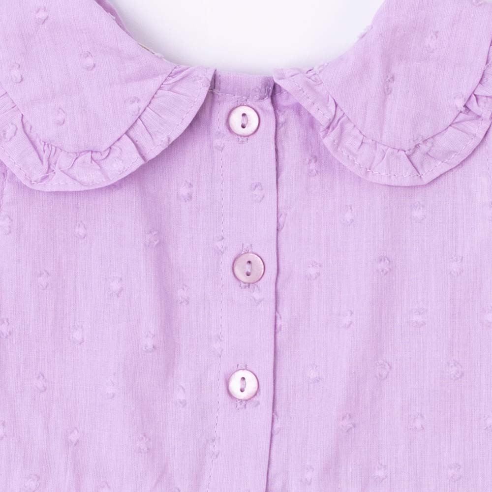 Vestido Bebê Menina De Algodão Yoyo Baby Lavanda