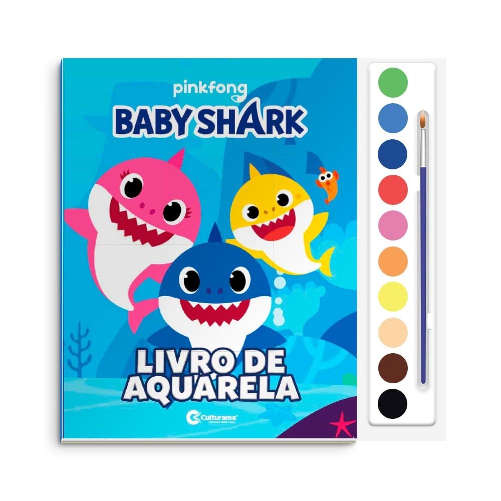 Livro Aquarela Pop Baby Shark Culturama Editora - 20781001